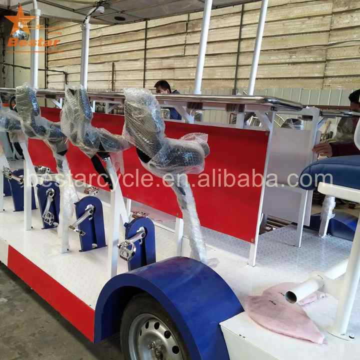Outdoor Pedal Bus 15 Seat Sightseeing Tours Cycle Party Pedal Beer Bike ...