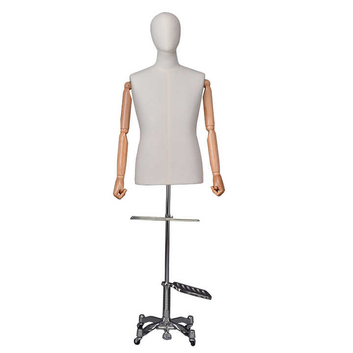 Male Adjustable Standing Dummy with Wood Arm - Artwing