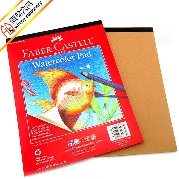 Eco friendly A3 size recycled 300gsm watercolor sketchbook professional ...