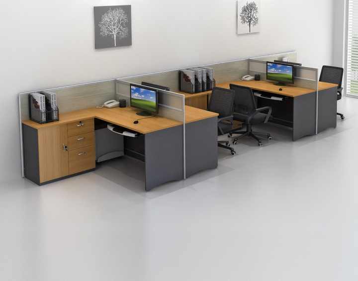 2 Person Modular Office Partition Workstation - Office Furniture