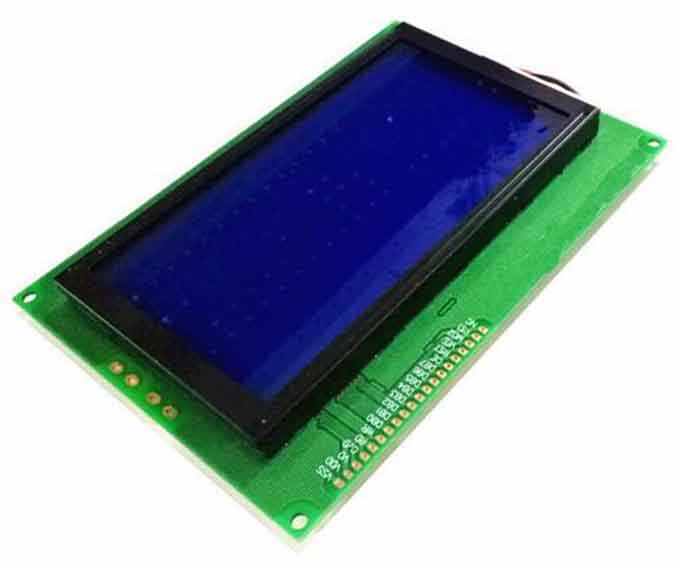 240x128 STN Graphic LCD Display Module - Transmissive White on Blue