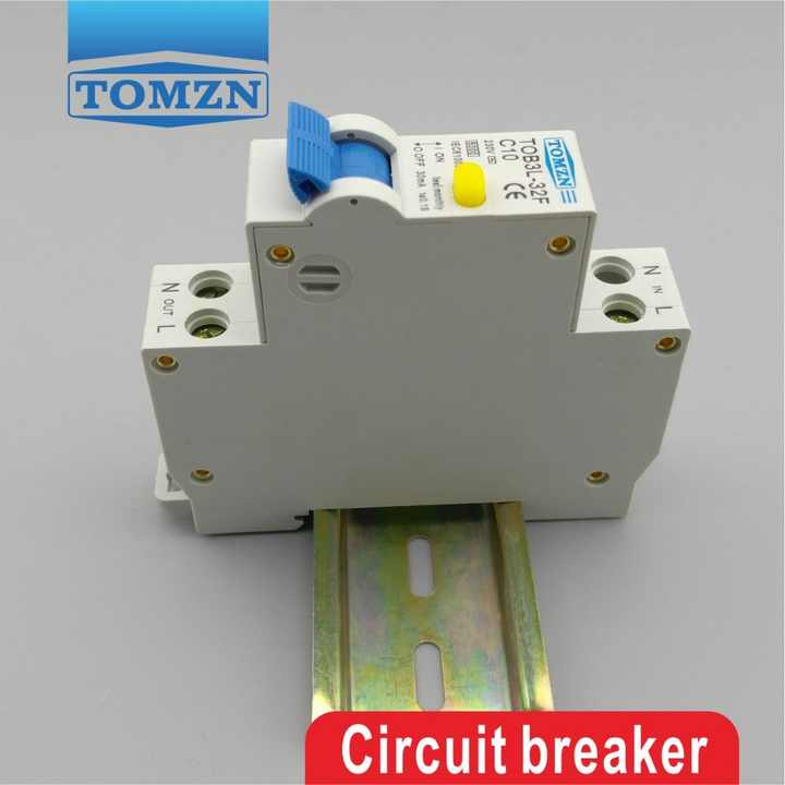 TOB3L-32F 18MM RCBO 10A 1P+N 6KA Residual Current Circuit Breaker with Over Current and Leakage ...