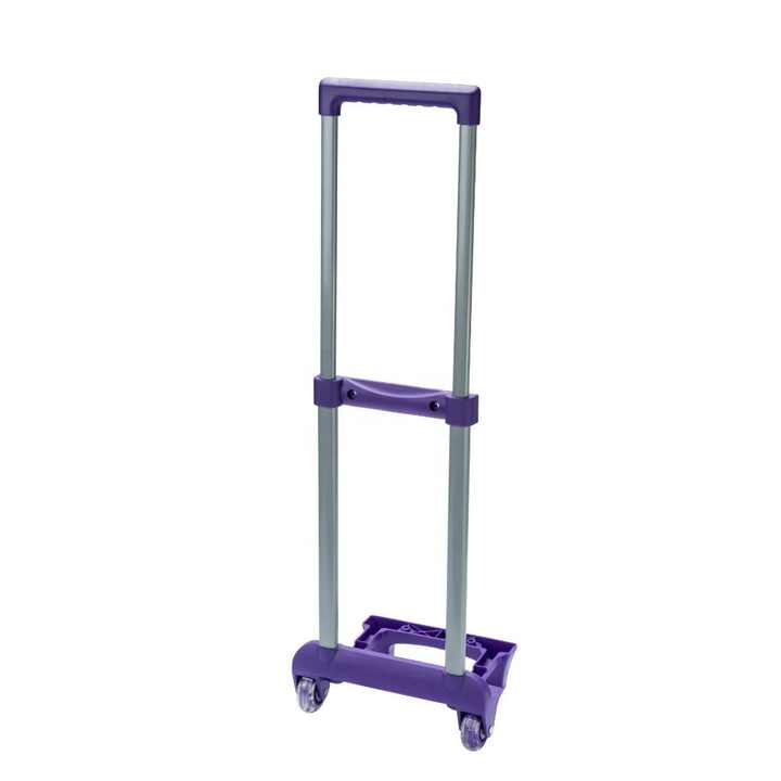 Aluminium Pull Trolley Frame Cart with 4 2 Wheels Telescopic Leather ...