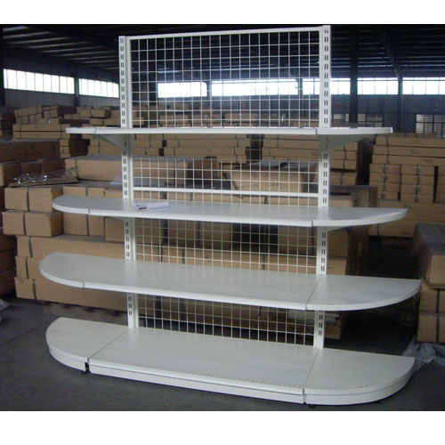 Metal Gondola Showroom Shelving With Half Round Ends for Shop Store ...