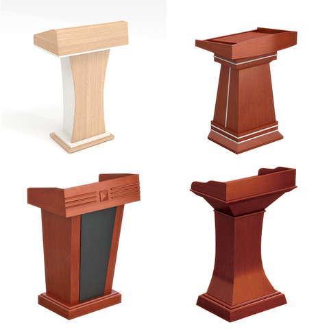 Good quality wood church podium lecture conference table for talk show ...