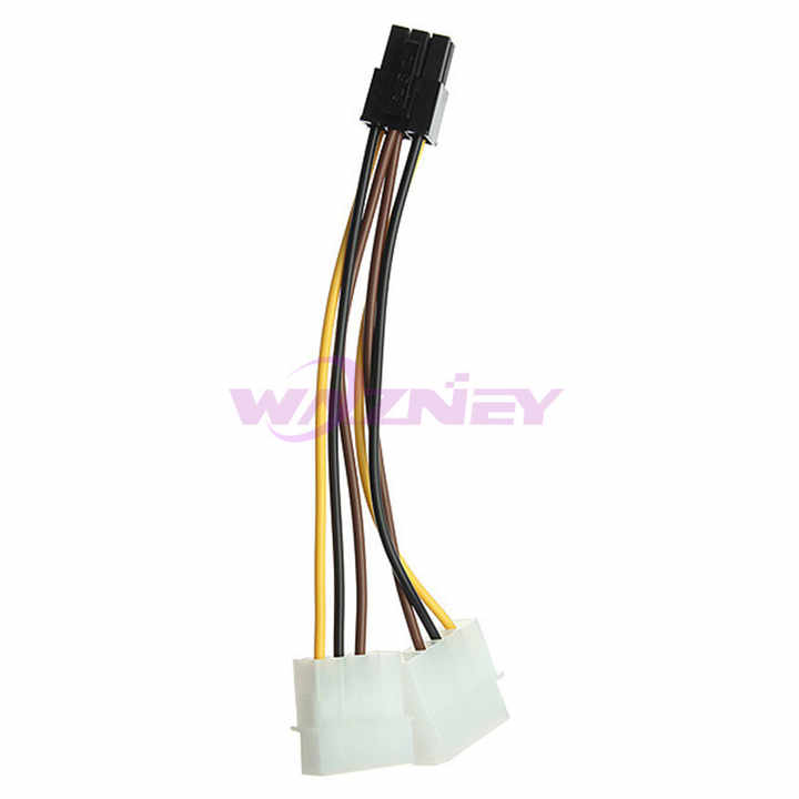 2 IDE Dual 4 Pin Molex IDE Male to 6 Pin to Dual 4 Pin Female PCI-E Y ...