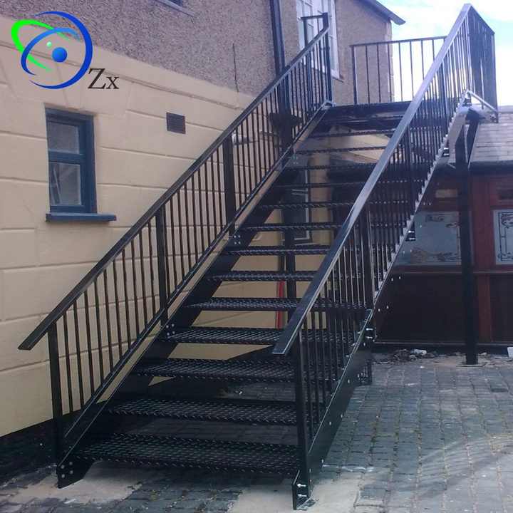 Durable Outdoor Metal Fire Escape Staircase - ZS Brand