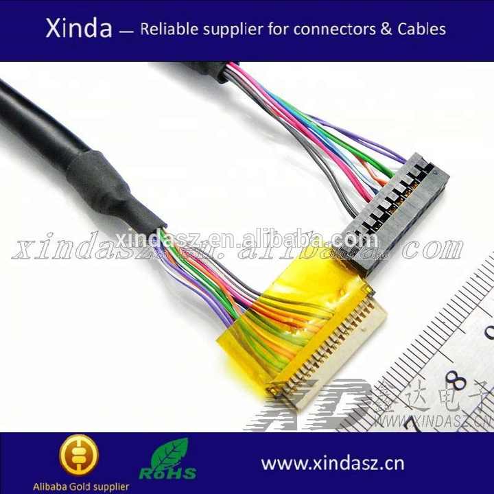 DF19-20S-1.25C 20 Pin LVDS Screen Cable for LCD Panels