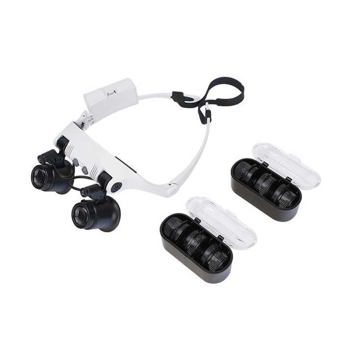 BM-MG3025 2 LED 10X 15X 20X 25X Double Eye Head Wearing Magnifying ...