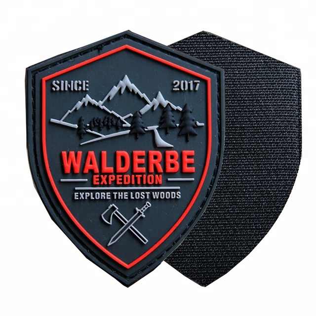 Custom Embossed 3D Soft Garment PVC Patch - Sustainable