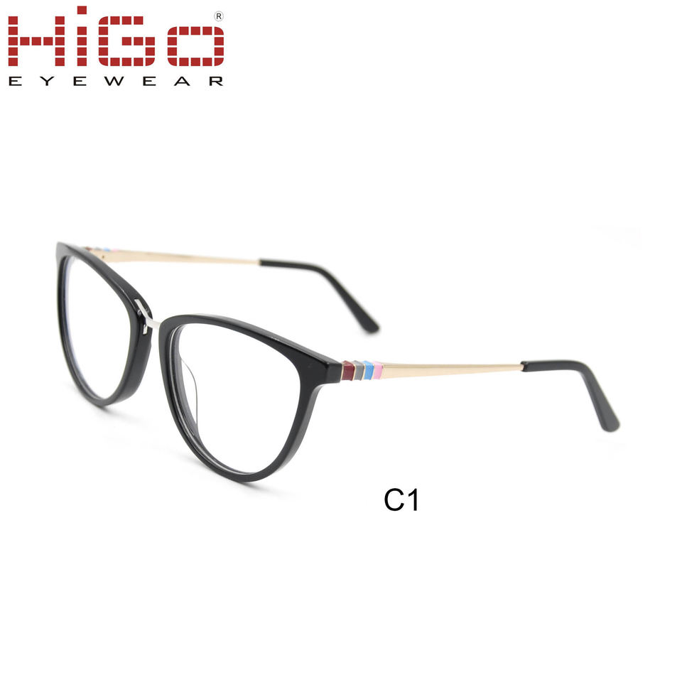 Women's Most Popular CE Acetate Cat Eye Optical Glasses Frame Optimal ...