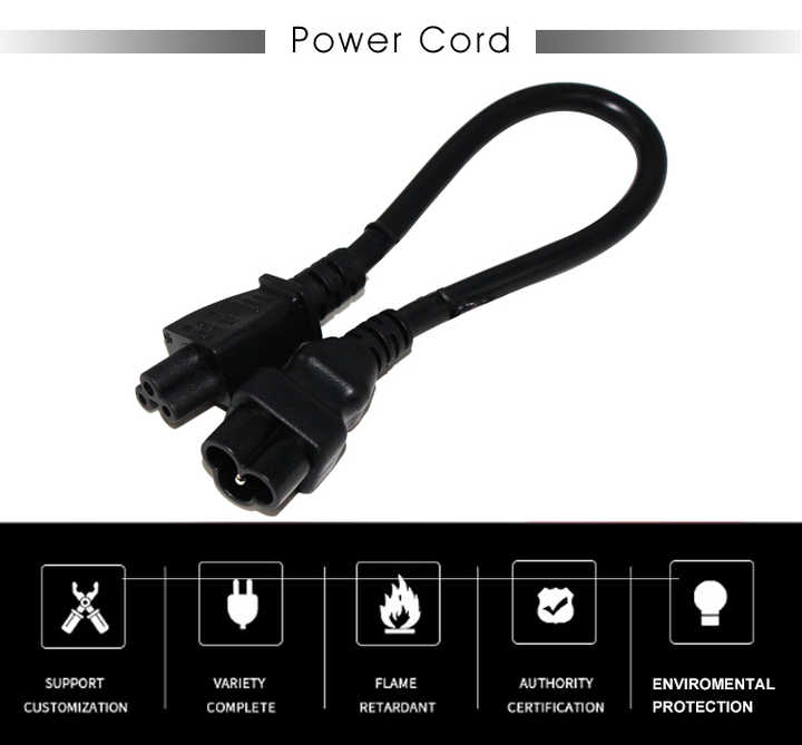 Kuncan Power Cords - Reliable IEC C5 to C6 Connectors
