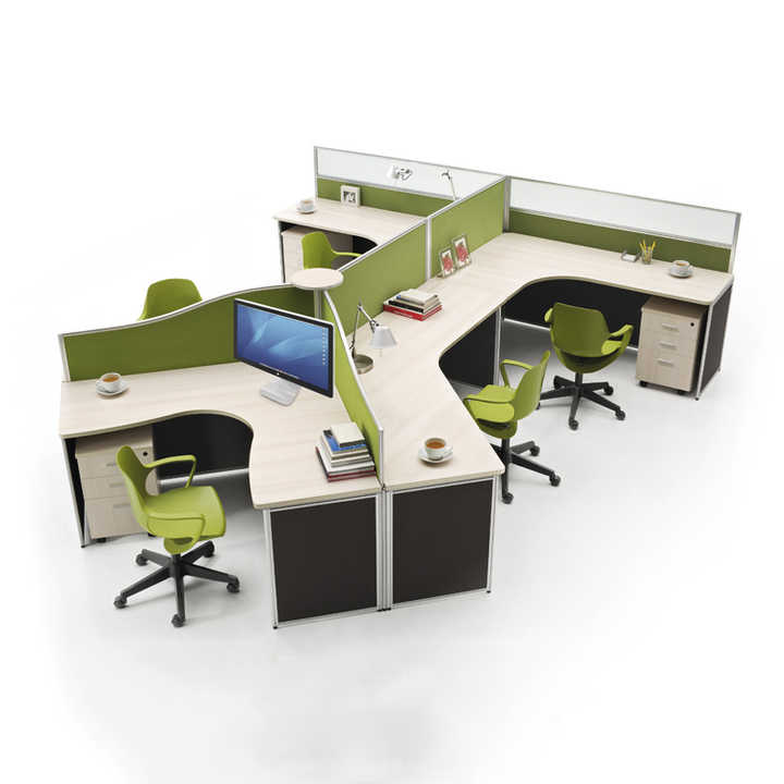 3 Person Office Workstation - Modern & Modular Design