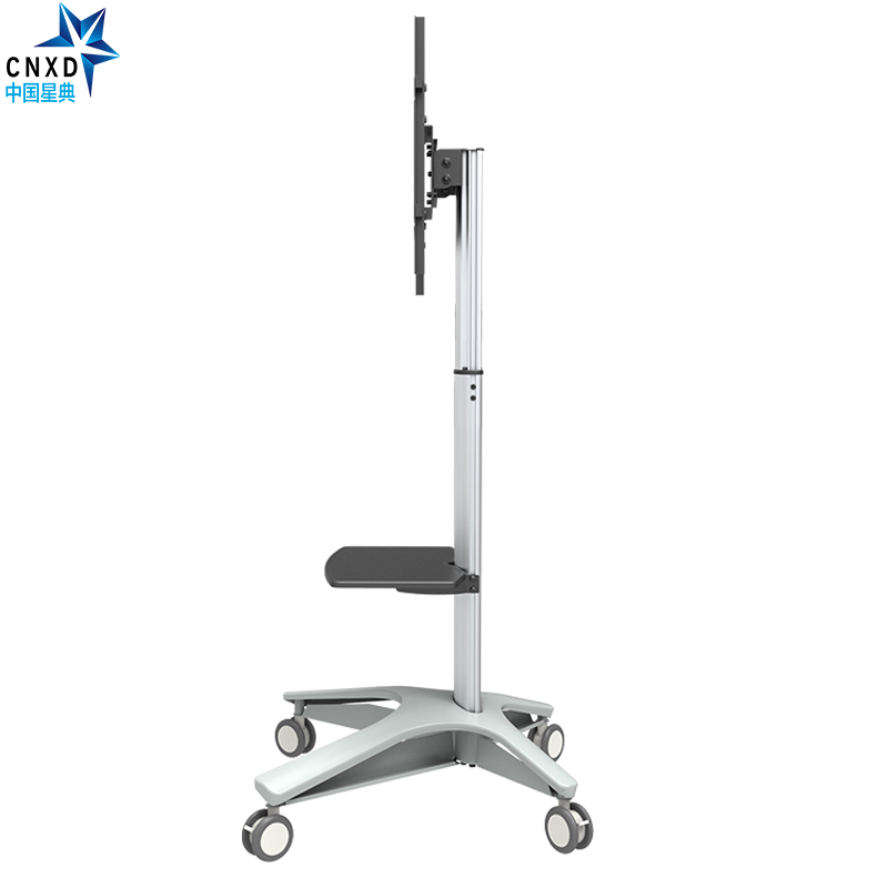 Floor TV Stand with Wheels - Mobile & Adjustable Design