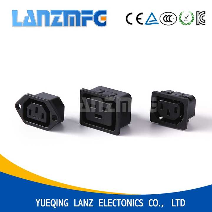 IEC 320 3 Pin Connector - Reliable Electrical Power Socket