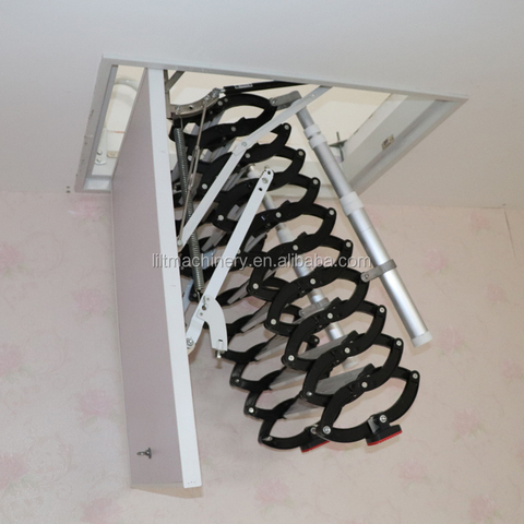 Standard steel retractable automatic telescopic attic ladders/remote ...