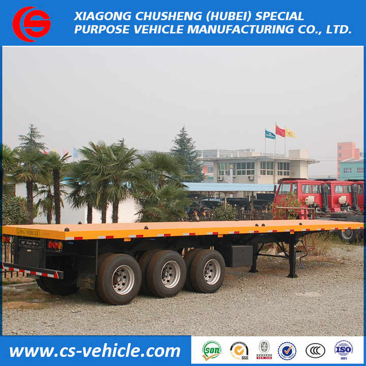 12m 40ft 30ton Low Bed Semi Tractor Flatbed Trailer - Best Price