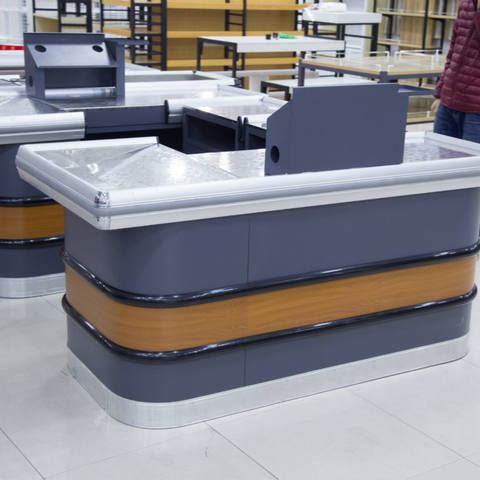 Supermarket stainless cashier retail design checkout counter| Alibaba.com