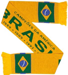 Custom Brazil Flag Scarf - Durable Polyester Design for Sports Fans