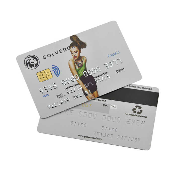 Customized RFID Contact Card - Cashless Payment Smart PVC