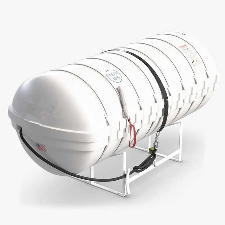 Life Raft Container with Cradle for 35-Person Yacht & Ship Use ...
