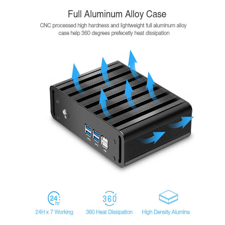 Fanless Industrial Mini PC Core I3 I5 I7 for Business
