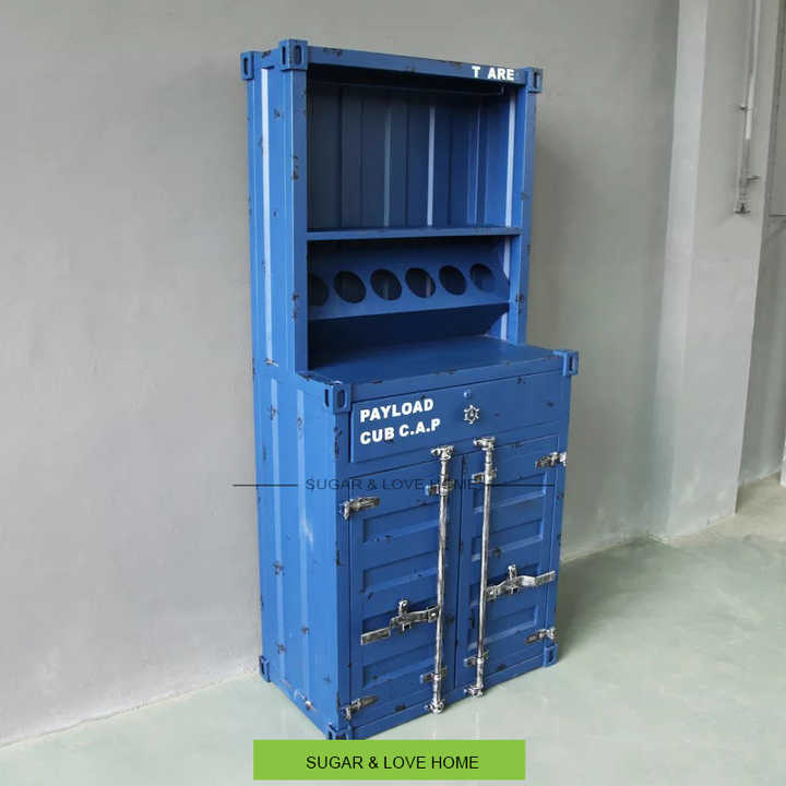 Shipping Container Furniture - Metal Cabinet for Books
