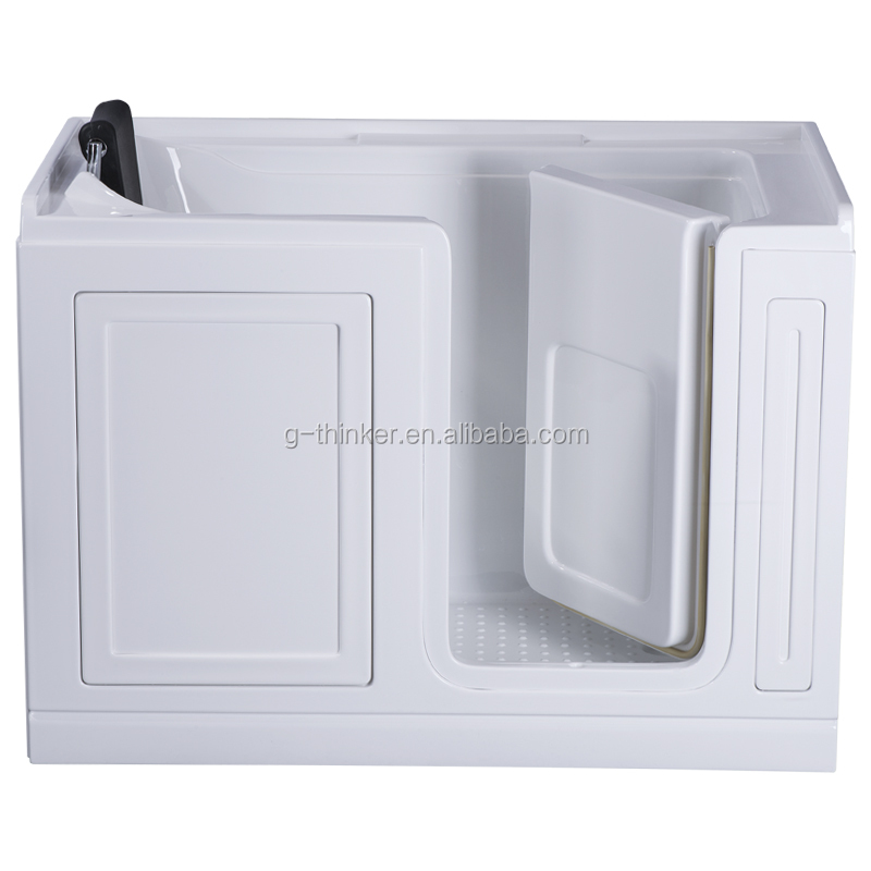 Walk in Bathtub - Corner Acrylic Soaking Tub with Door