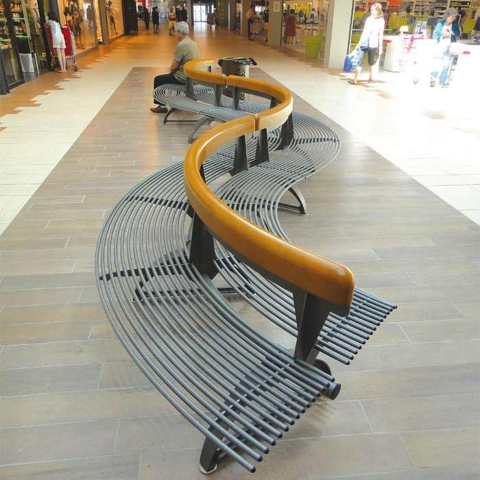 Modern Street Bench - Stylish Outdoor Seating Solution