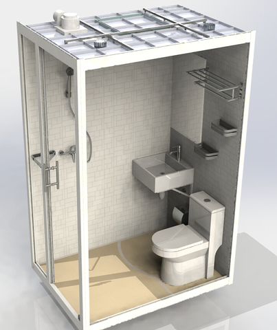 China Suppliers Good Quality Prefab Full Function Bathroom Pod