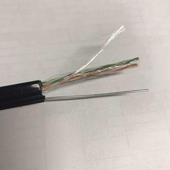 Outdoor Aerial 2 twist pair telephone Cable with messenger wire ...