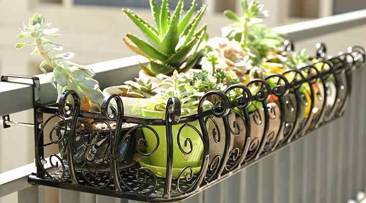 Galvanized Wrought Iron Window Planter Boxes - Elegant & Durable