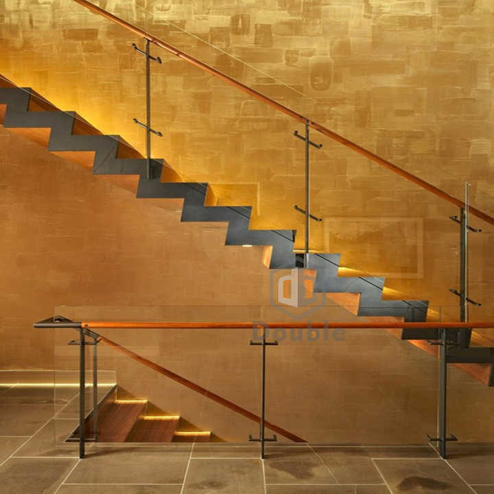 Sawtooth Stringer Staircase - Modern Steel & Wood Design