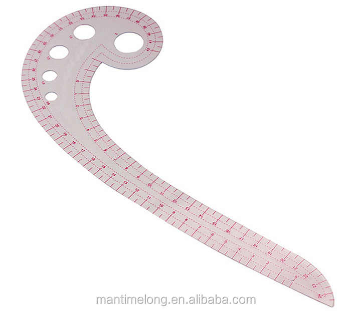 Soft Plastic Comma Shaped Curve Ruler - Stylish & Functional