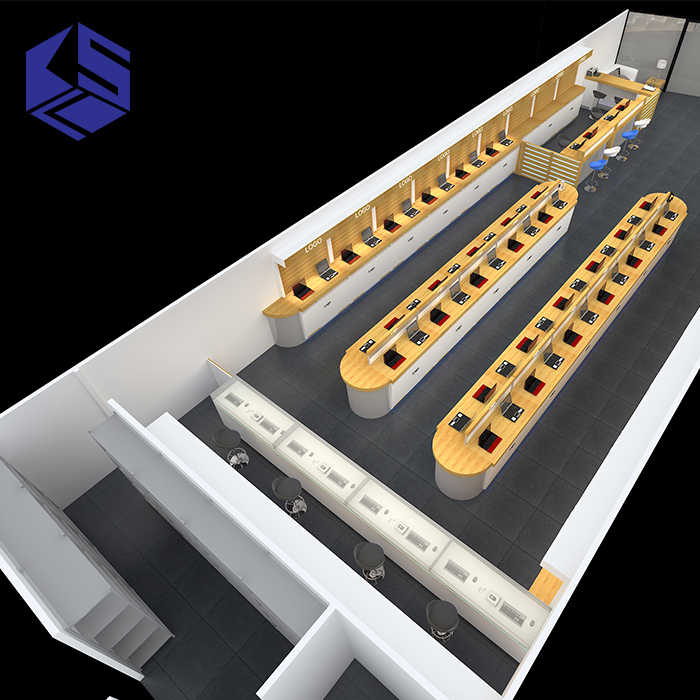 Modern Electronic Shop Interior Design - Laptop Floor Stands