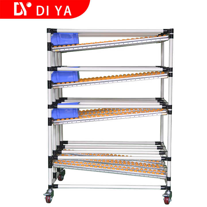 DY41 Pipe Rack Storage System in Workshop with Roller Track