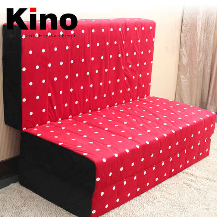 Modern Folding Sofa - Versatile Red Fabric Lazy Sofa