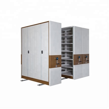 Mechanical File Storage System Metal Archive Shelving Mobile Compactor ...