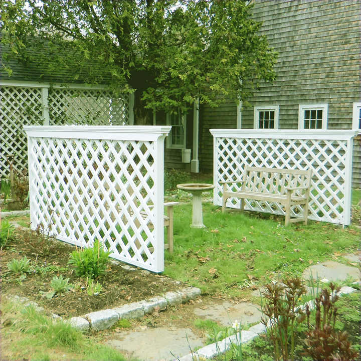 Free Maintenance Beautiful White PVC Trellis by Fentech