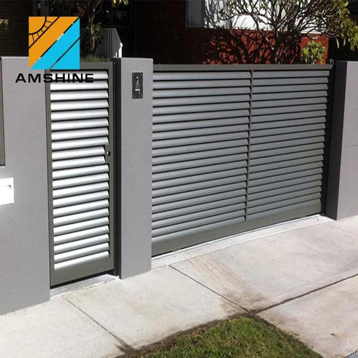 Aluminum Motorized Louver Designs Sheet Metal Garden Fence Gate