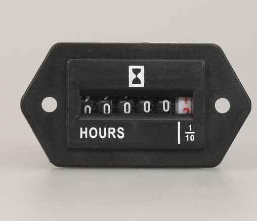 SYS-1 Hour meter counter mechanical display meter for motor or enigneer uses 6 Digits AC110-250V ...