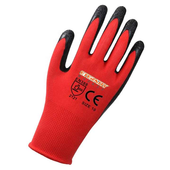 Men industrial grip heavy duty safety hand latex wholesale construction ...