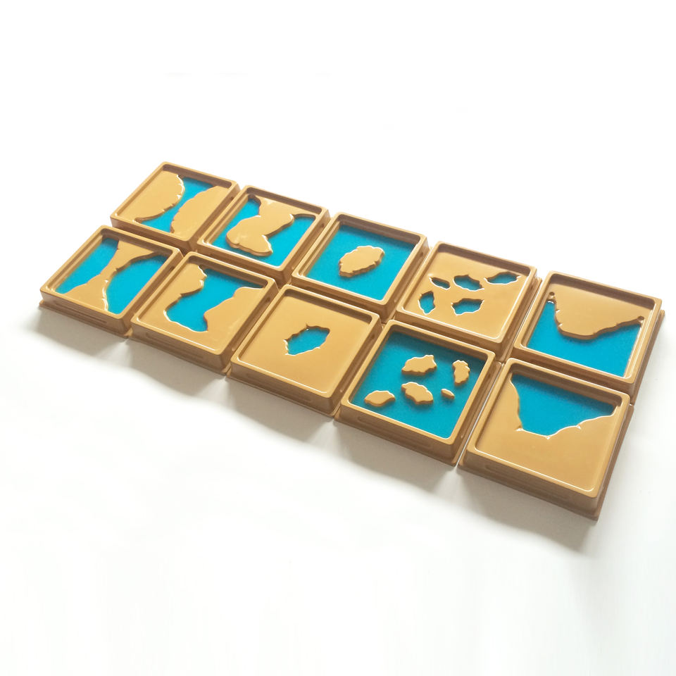 Discover Montessori Toy Land and Water Form: Educational Geography Toy ...