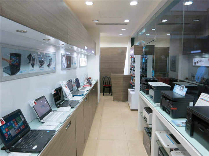 Modern Shop Display Counter Cabinet Design for Computer Store