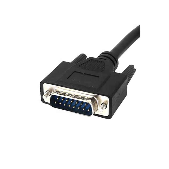 DB15 to DB26 Right Angle Serial Cable, 15 Pin Male Connector, OEM
