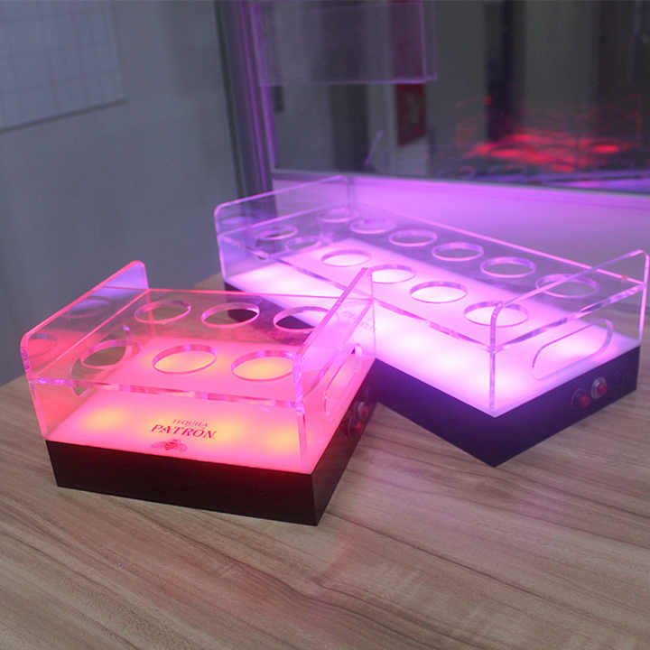 LED Shot Glasses & LED Tray Light - Porta Shots De Acrlico