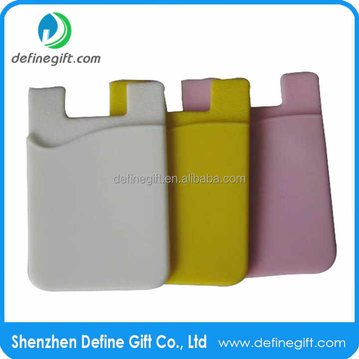 Promotional Gift Sticky Mobile Back Pouch Smartphone Silicone ...