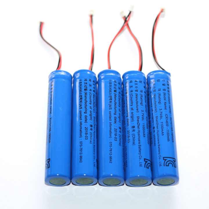 IEC62133/CB/KC 3.7v 1100mah Rechargeable 14650 Li Ion Battery