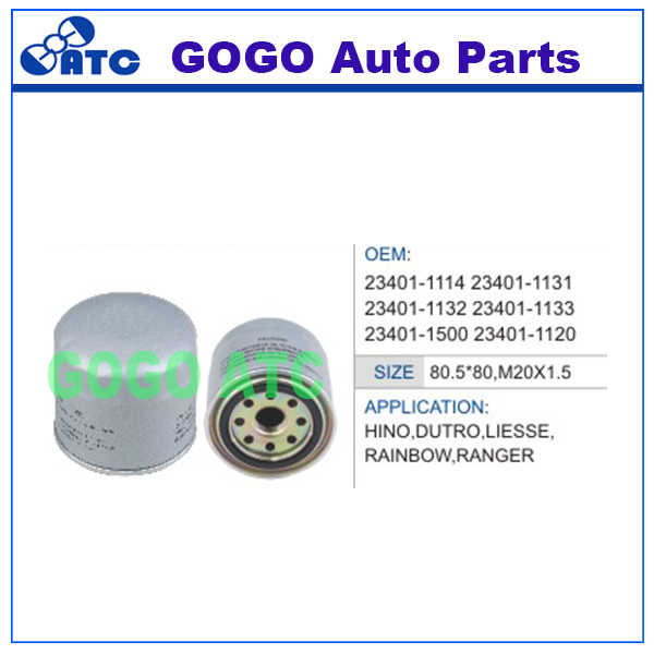ตัวกรองเชื้อเพลิงสำหรับ Hino Ranger OEM 23401-1114 23401-1131 23401 ...