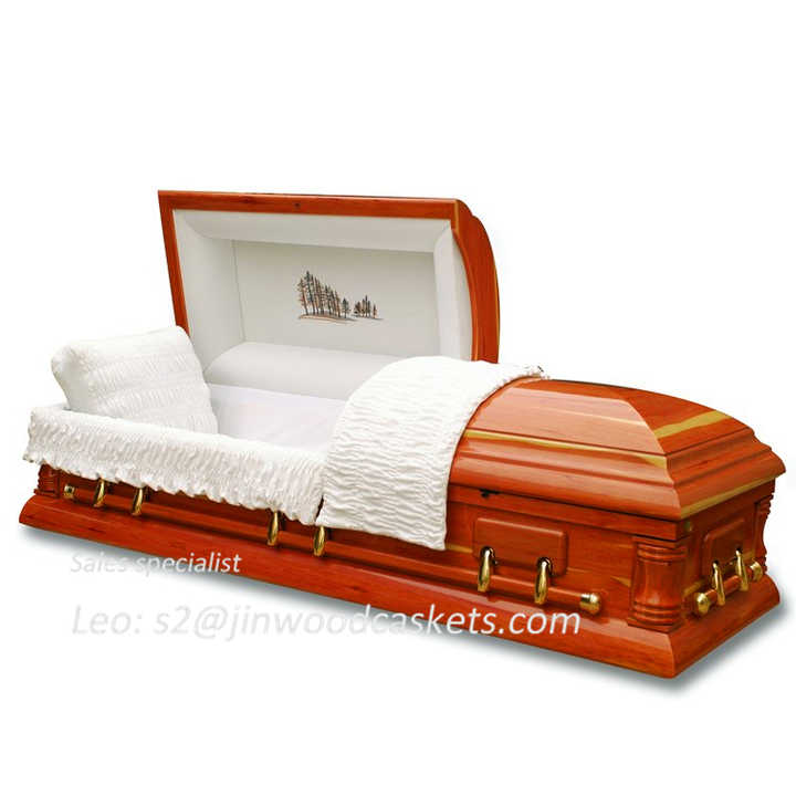 Red Cedar Fir Funeral Box Casket - Buy Funeral Cross & Wreaths